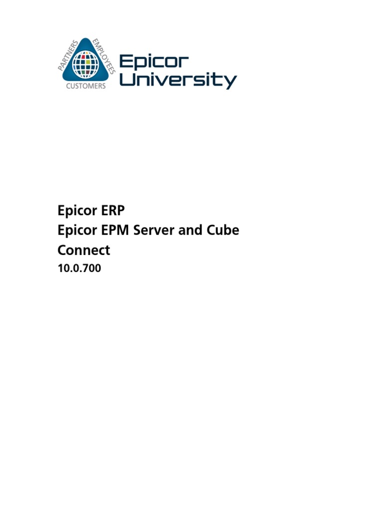 Epicor EPM Server and Cube Connect 10.0.700 | PDF | Microsoft Sql ...