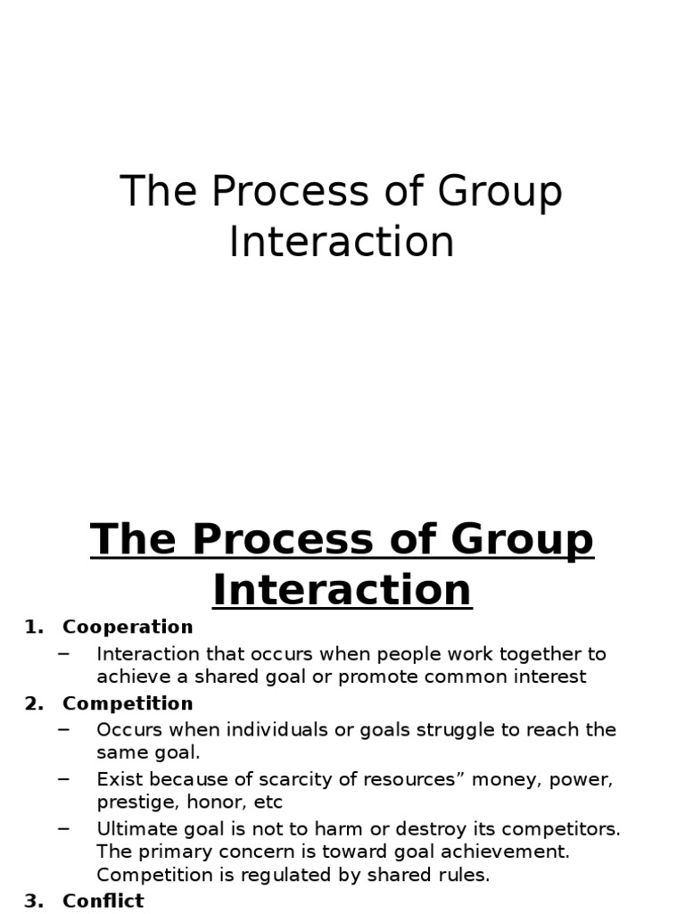 Understanding Group Interaction Processes | PDF | Social Group ...