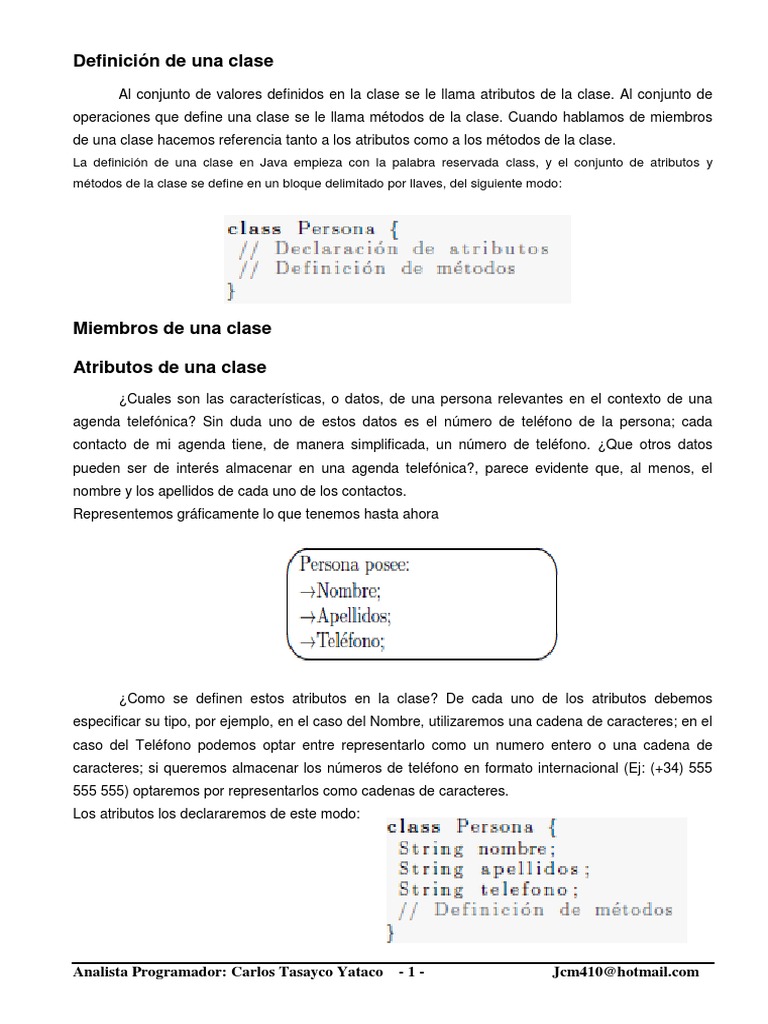 Separata Java 3 | PDF | Java (lenguaje de programación) | Clase (Programación informática)