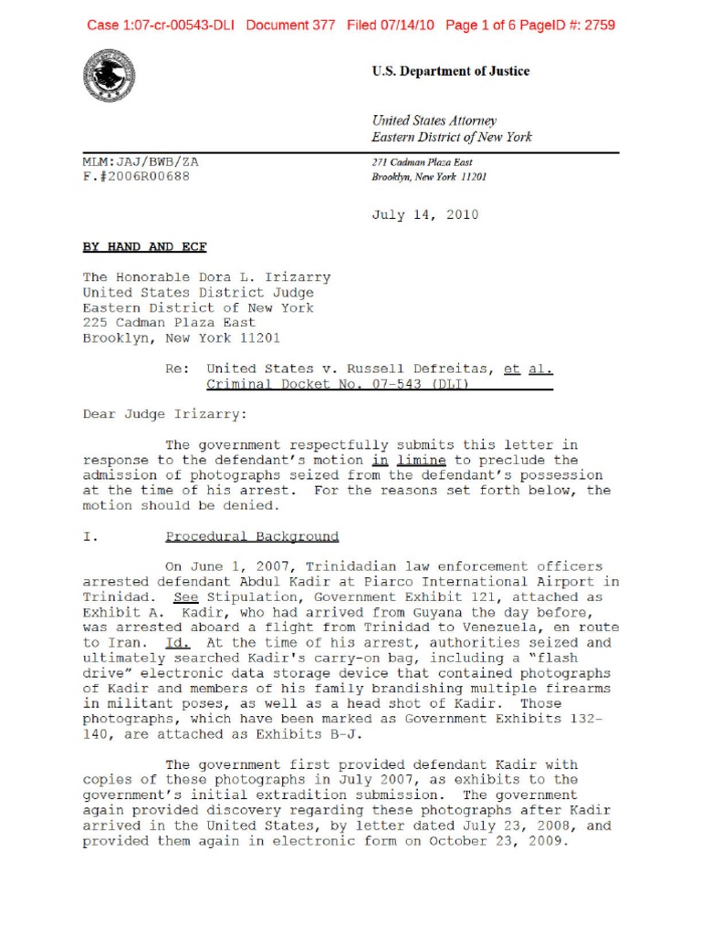 (English) 1-07-cr-00543-DLI-1, 377-Main | PDF