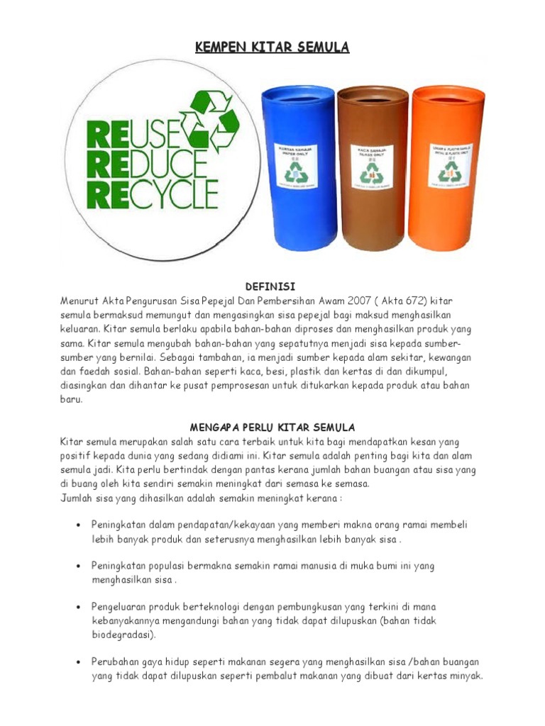 Kempen Kitar Semula | PDF