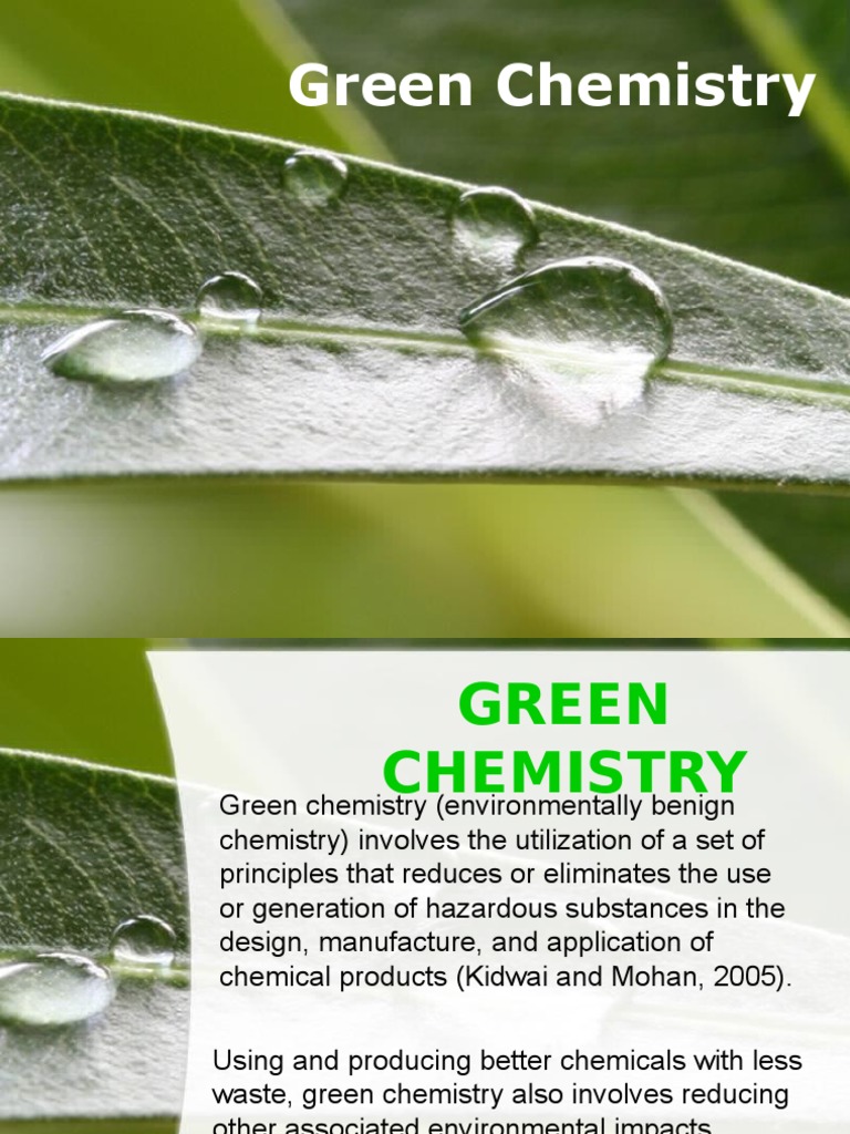 Green Chemistry: Powerpoint Templates Powerpoint Templates | PDF