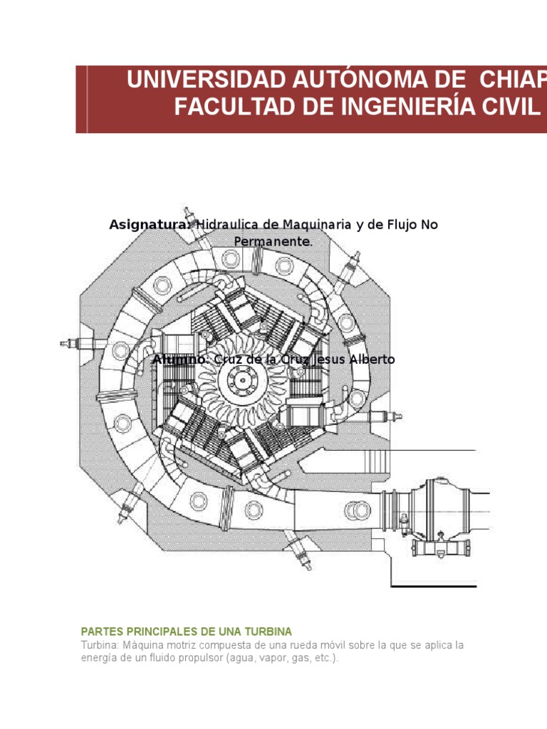 Partes Principales de Una Turbina | PDF | Turbina | Turbomaquinaria