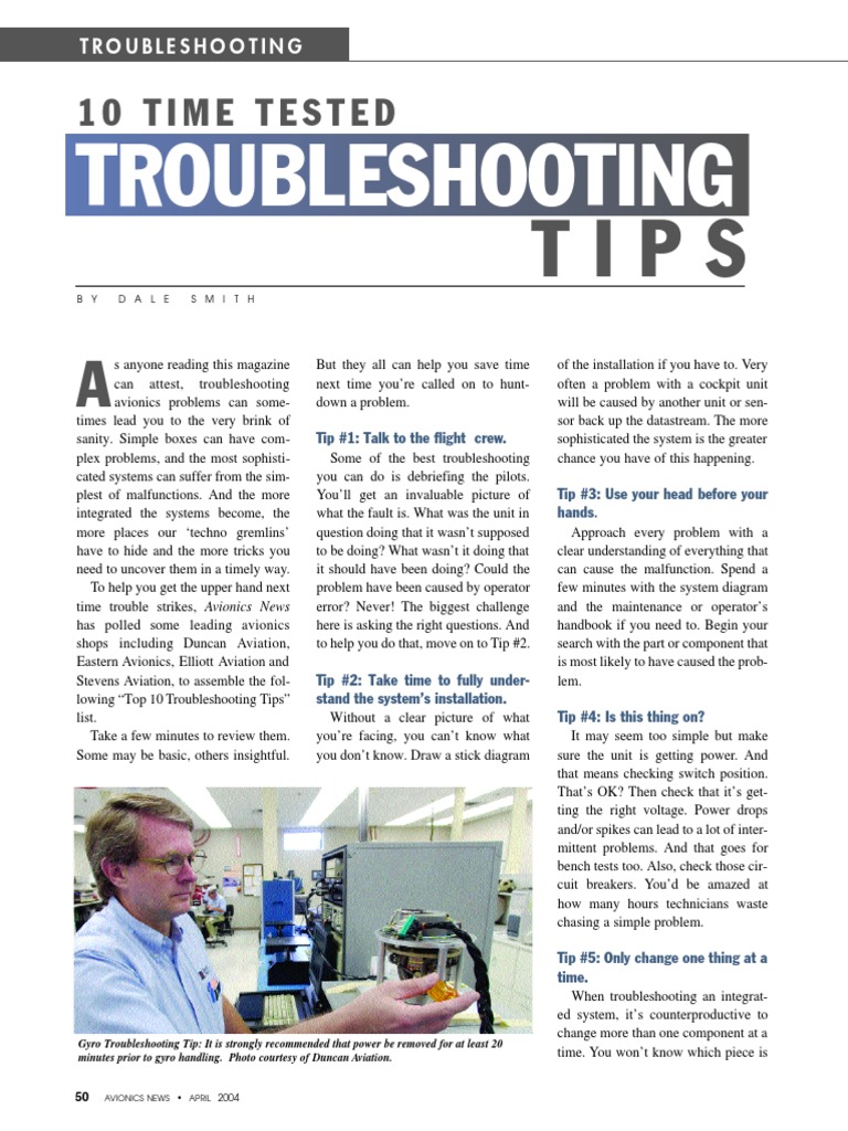 Troubleshooting April 04 | PDF