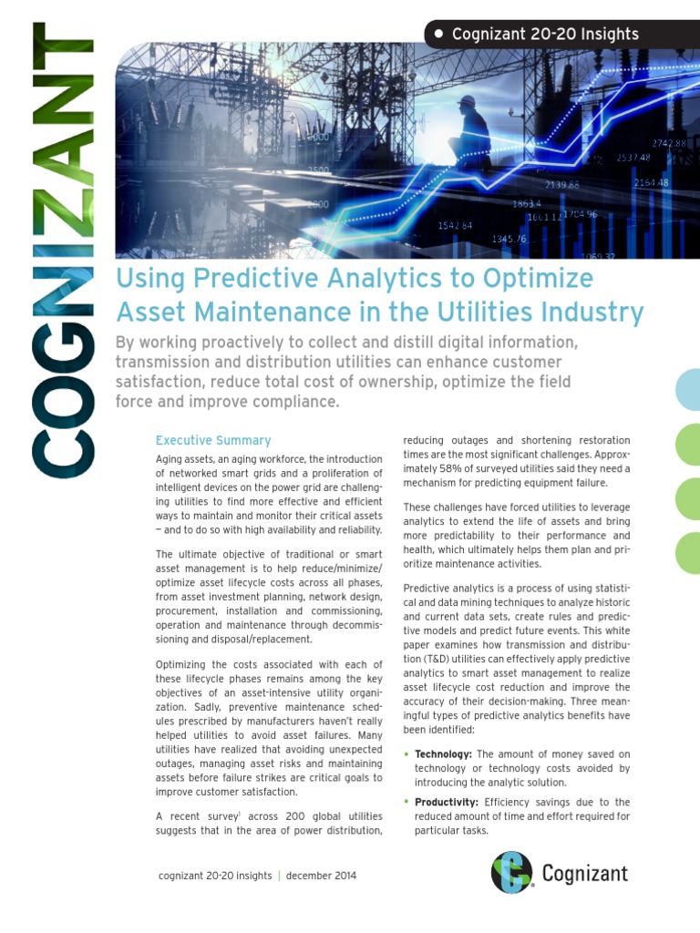 Using Predictive Analytics To Optimize Asset Maintenance in The Utilities Industry | PDF