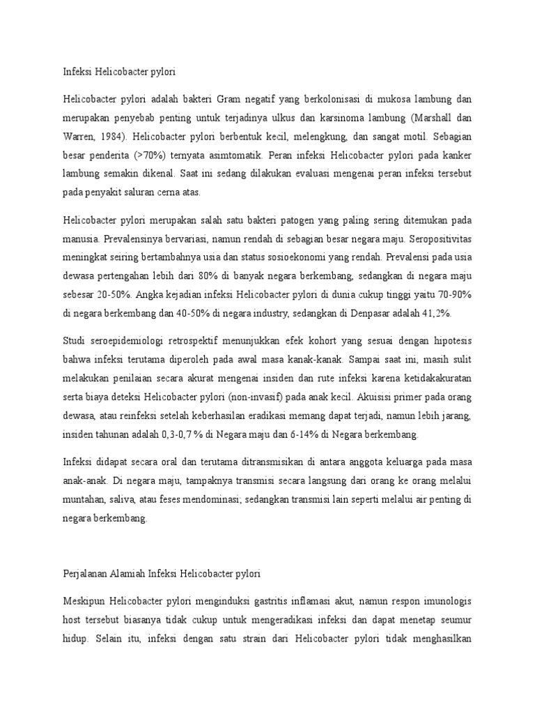 Infeksi Helicobacter Pylori | PDF