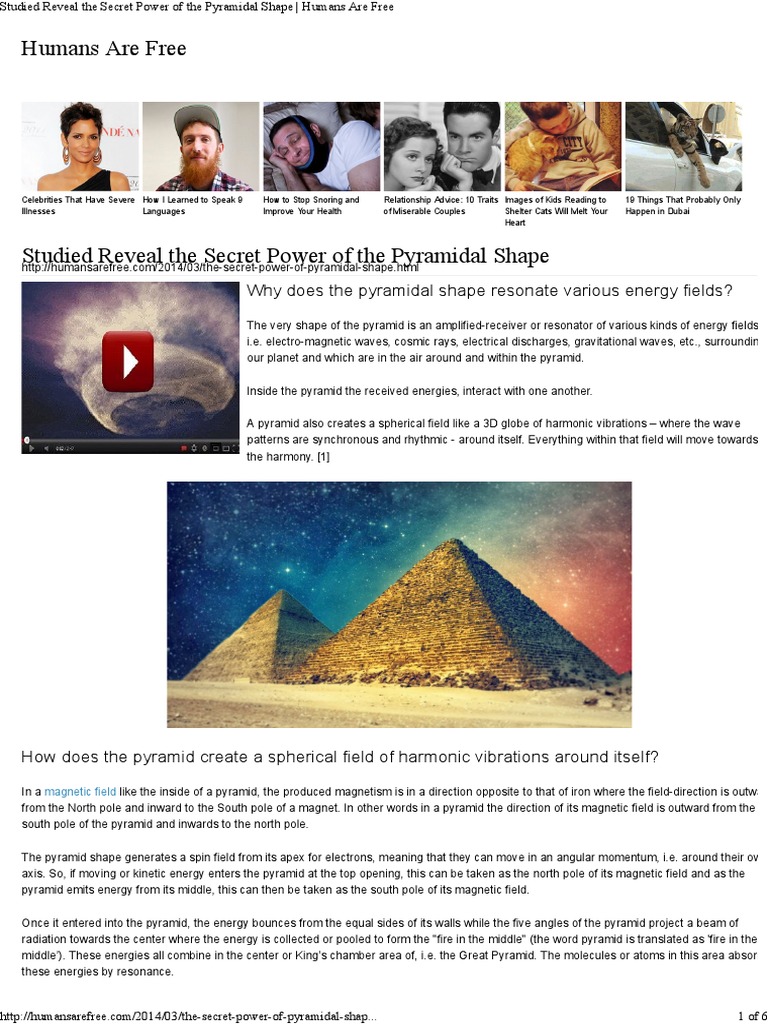 Secrets of Pyramids, Pyramid Power | PDF | Electromagnetic Radiation ...