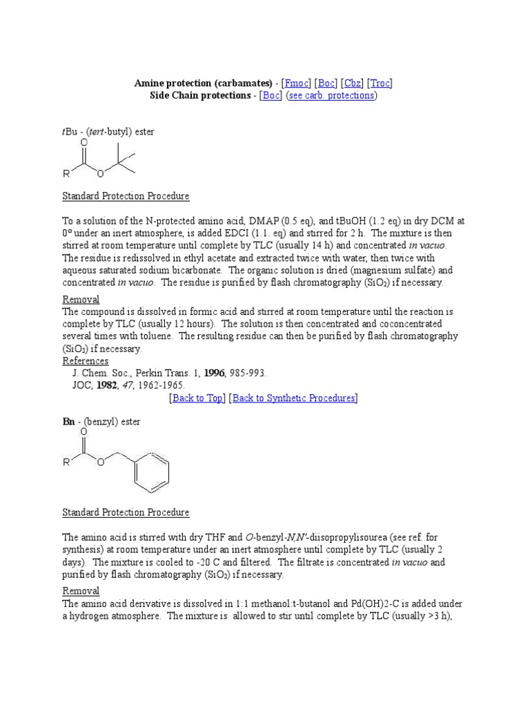 Amine Protection | PDF | Thin Layer Chromatography | Ester