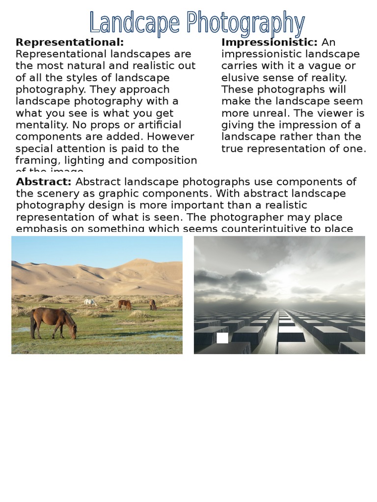 Impressionistic vs. Realistic Landscapes | PDF