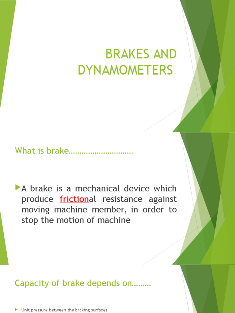 Brakes and Dynamometers | PDF | Science & Mathematics