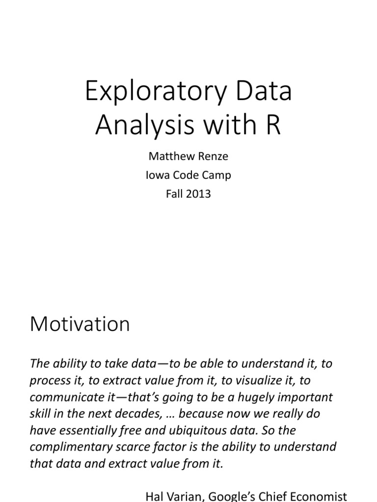 Exploratory Data Analysis | PDF | Data Analysis | Statistics