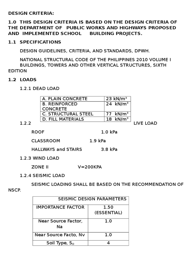 School Building Design Criteria | PDF