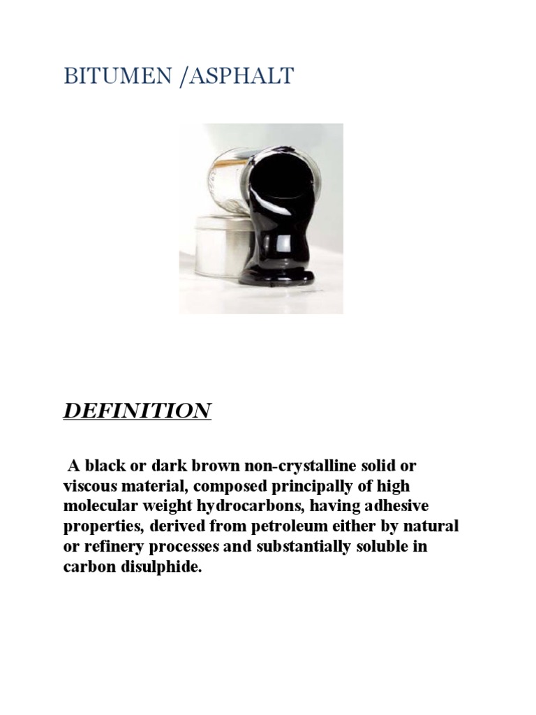 Bitumen 1 | PDF | Asphalt | Petroleum