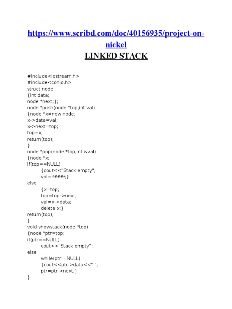 Linked Stack and Queue Implementation | PDF