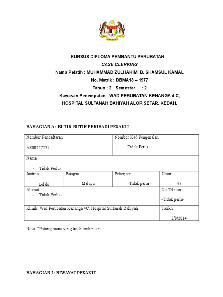 Case Clerking Medical 4C | PDF