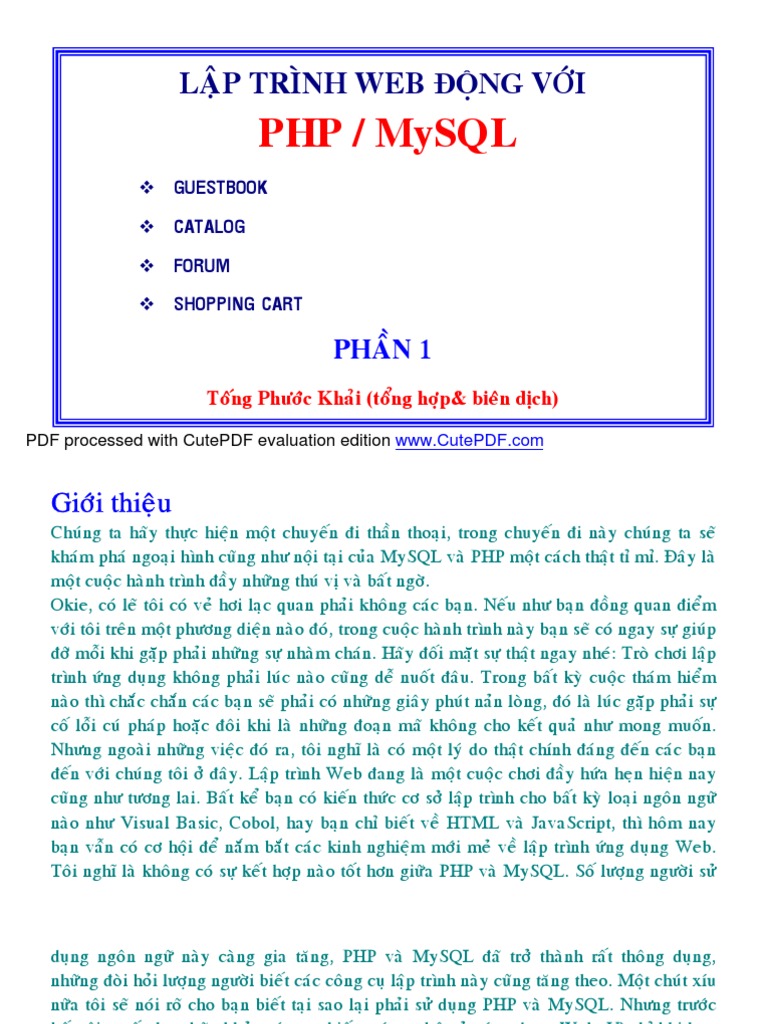 Ky Thuat Lap Trinh PHP MySQL | PDF