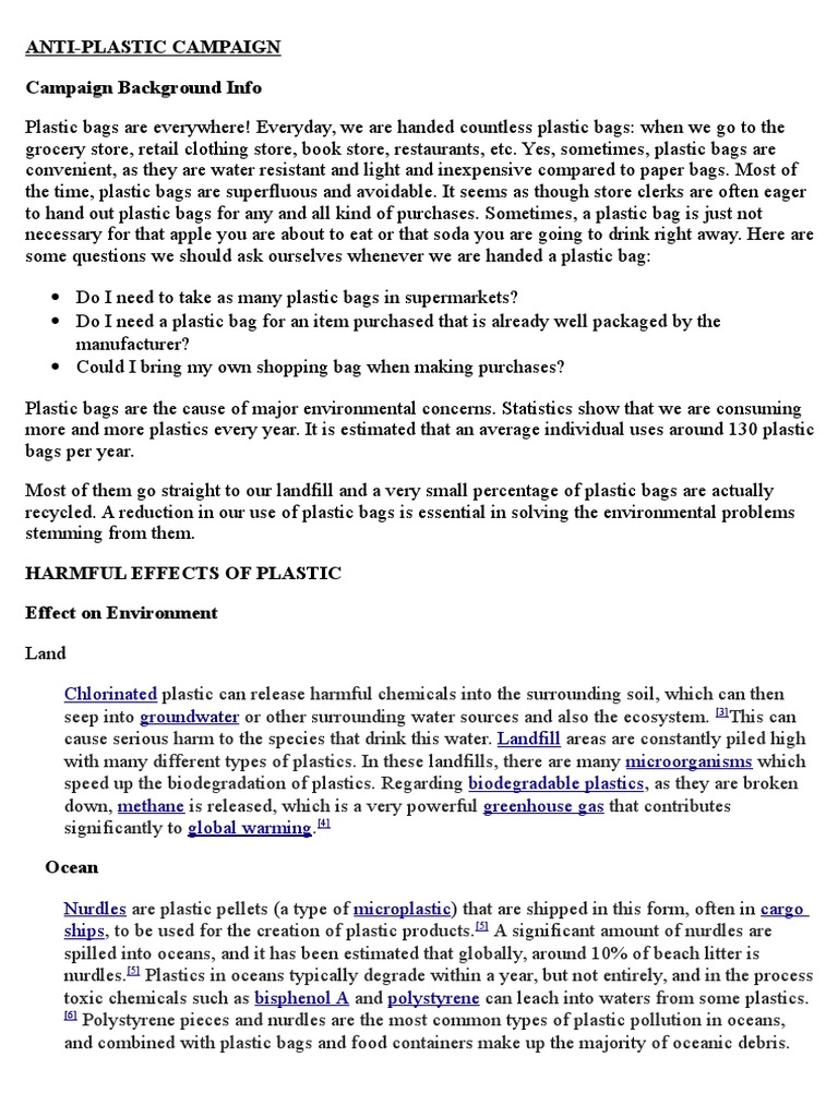 Anti Plastic | PDF | Plastic | Waste