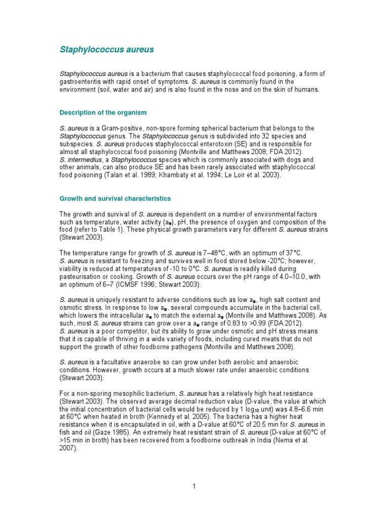 Staphylococcus Aureus | Download Free PDF | Foodborne Illness ...