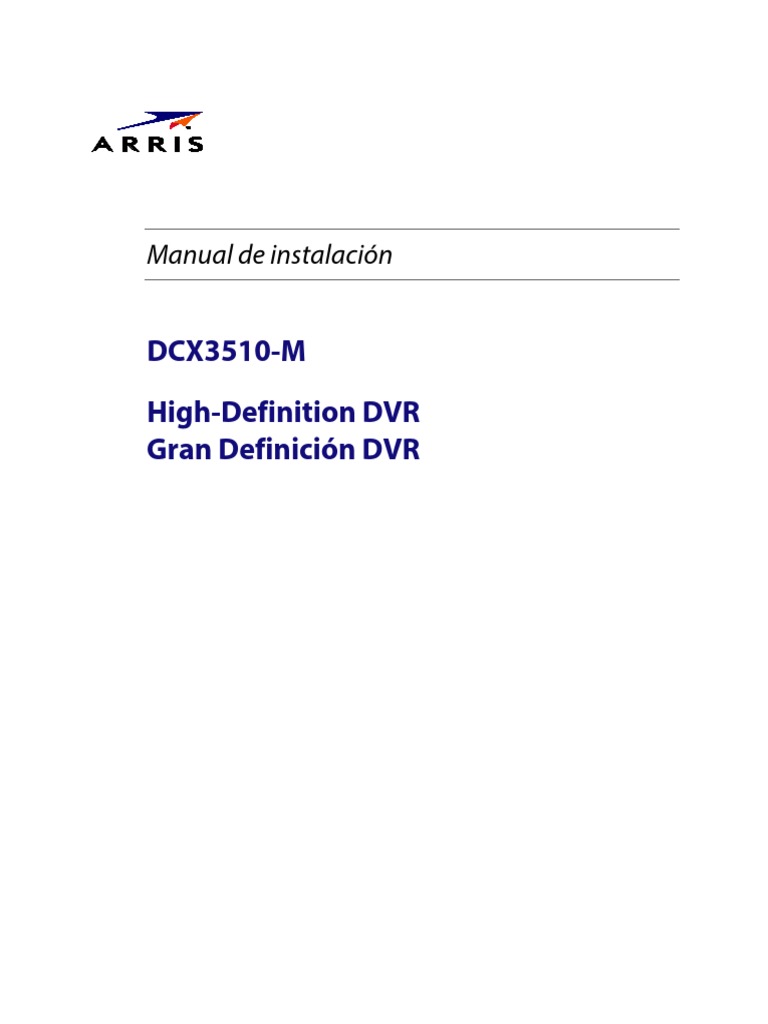 DCX3510 M High Definition DVR | PDF | Grabadora de vídeo digital | Licencia