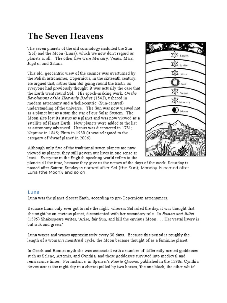 The Seven Heavens | PDF | Planets | Moon