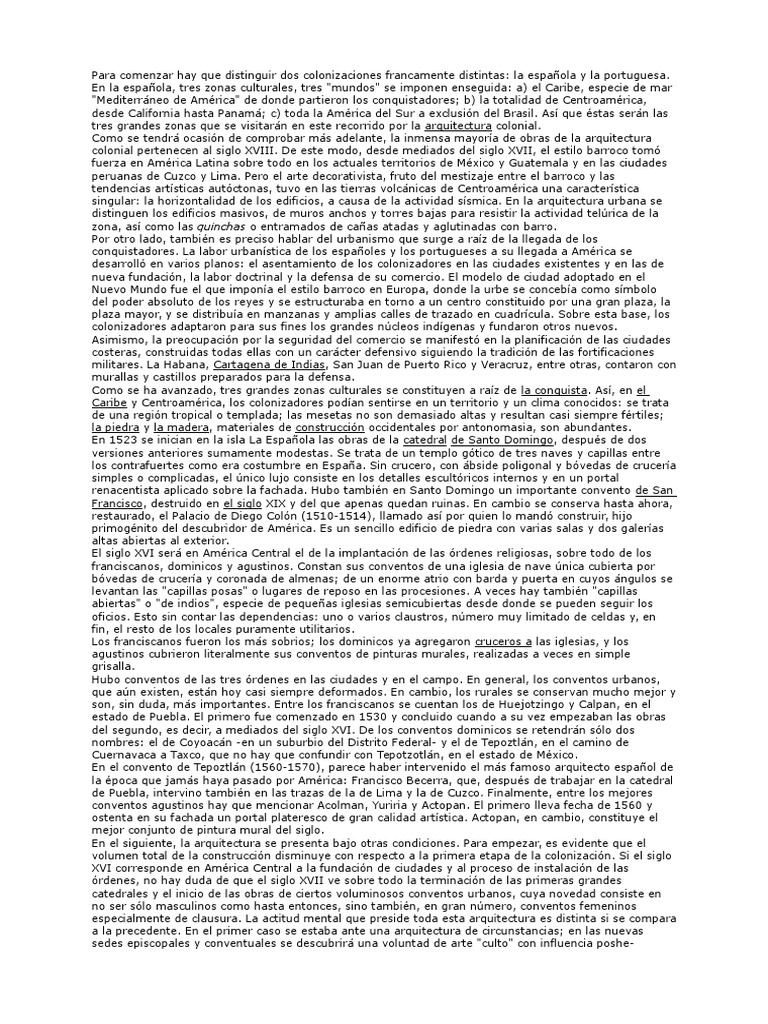 Arquitectura Colonial en América Latina | PDF | Barroco | Iglesia ...