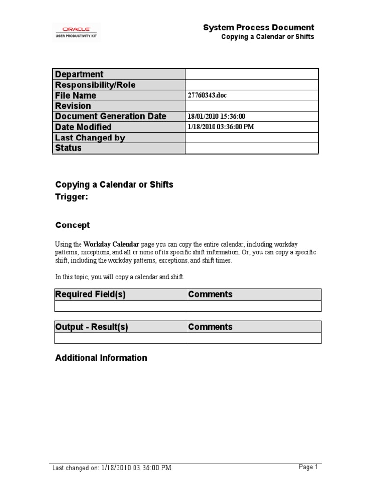 Copying A Calendar or Shifts - SPD | PDF | Information | Document