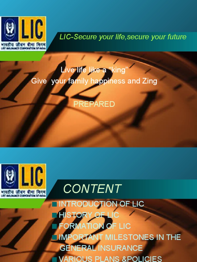 LIC Plans Presentation | PDF | Life Insurance | Insurance