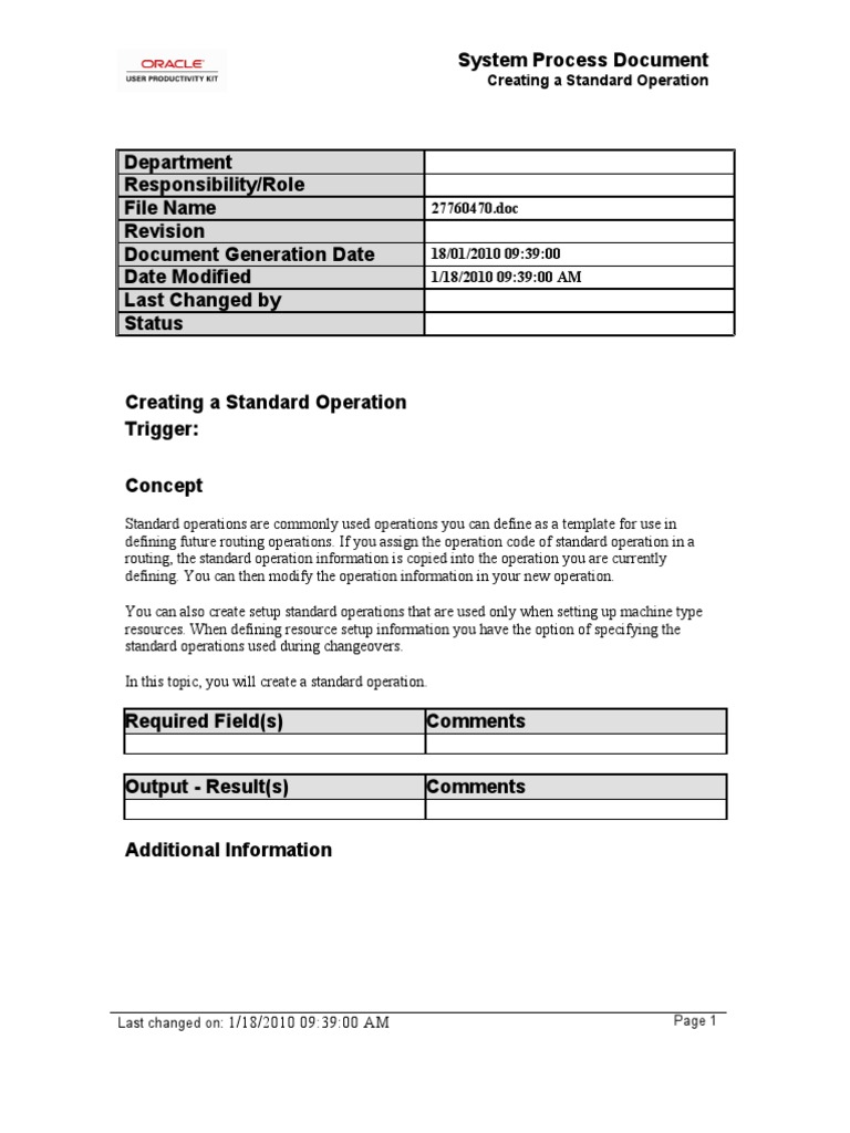 Creating A Standard Operation - SPD | PDF | Document | Computer Programming