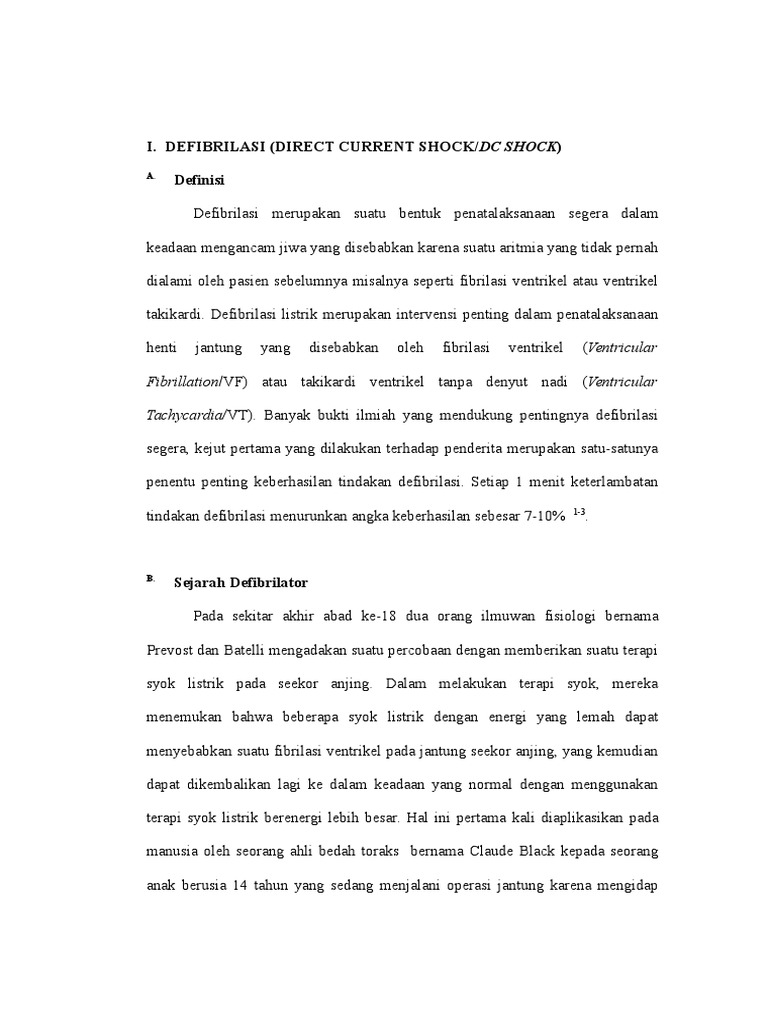 Defibrilasi: Tipe dan Mekanisme Kerja | PDF