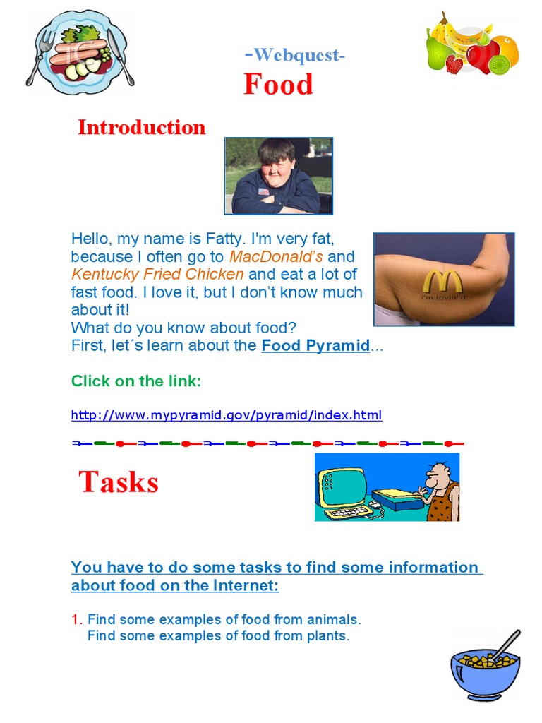 Webquest On Food | PDF | Foods | Eating Behaviors Of Humans
