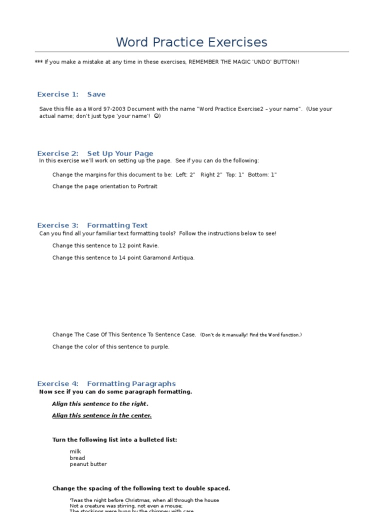 Word Practice Exercise 2 | PDF | Computing | Software