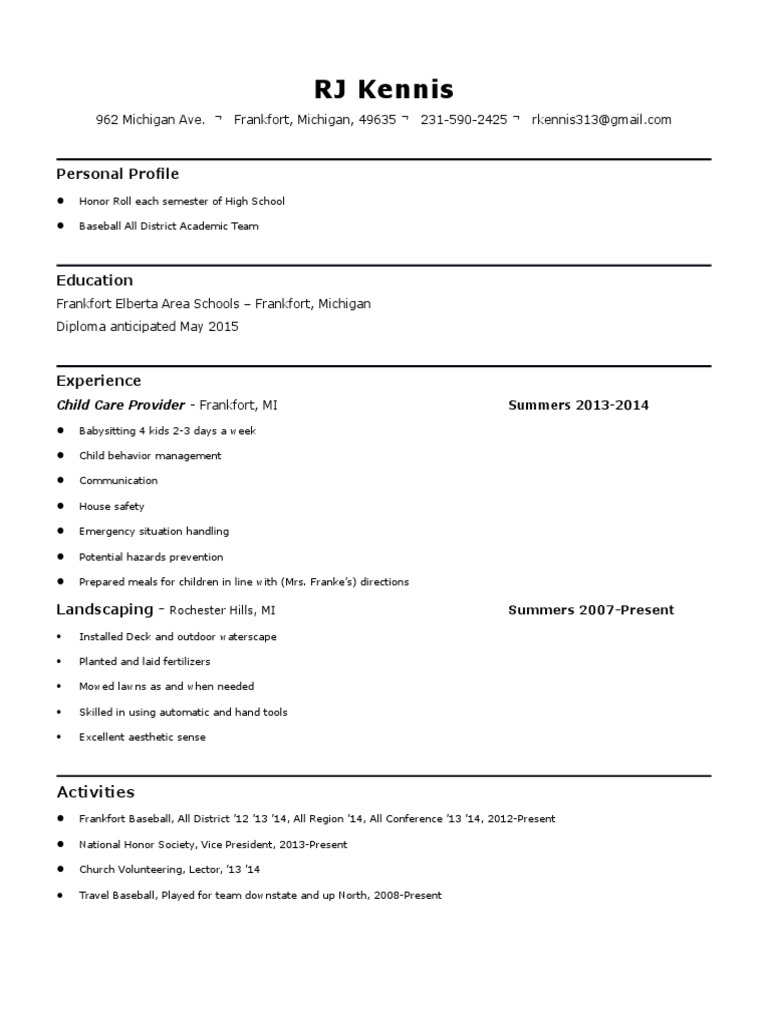 RJ Resume | PDF | Sports & Recreation