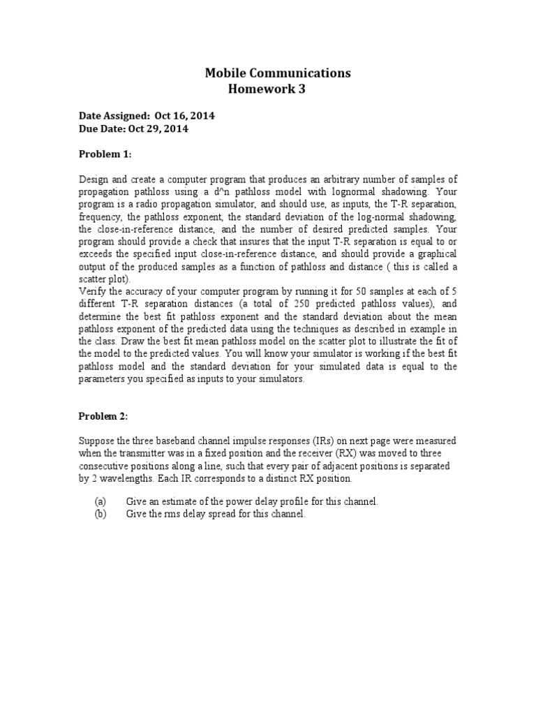 Homework 3 | PDF | Simulation | Standard Deviation