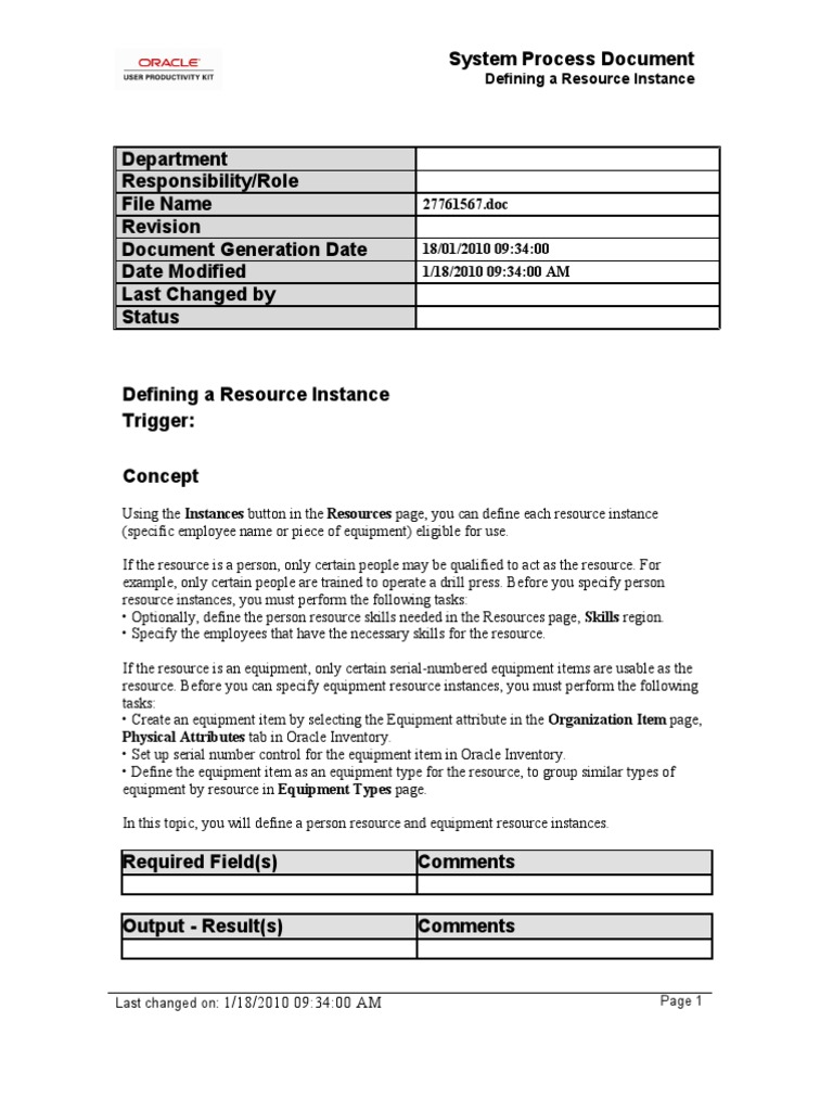 Defining A Resource Instance - SPD | PDF | Resource | Document