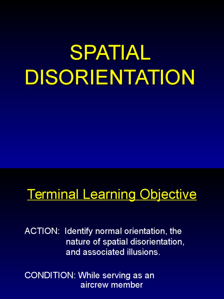 spatial disorientation.ppt | Vestibular System | Subjective Experience