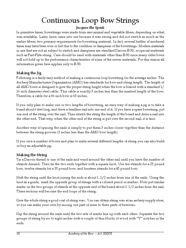 Archery - Strings | PDF | Bow And Arrow | Archery