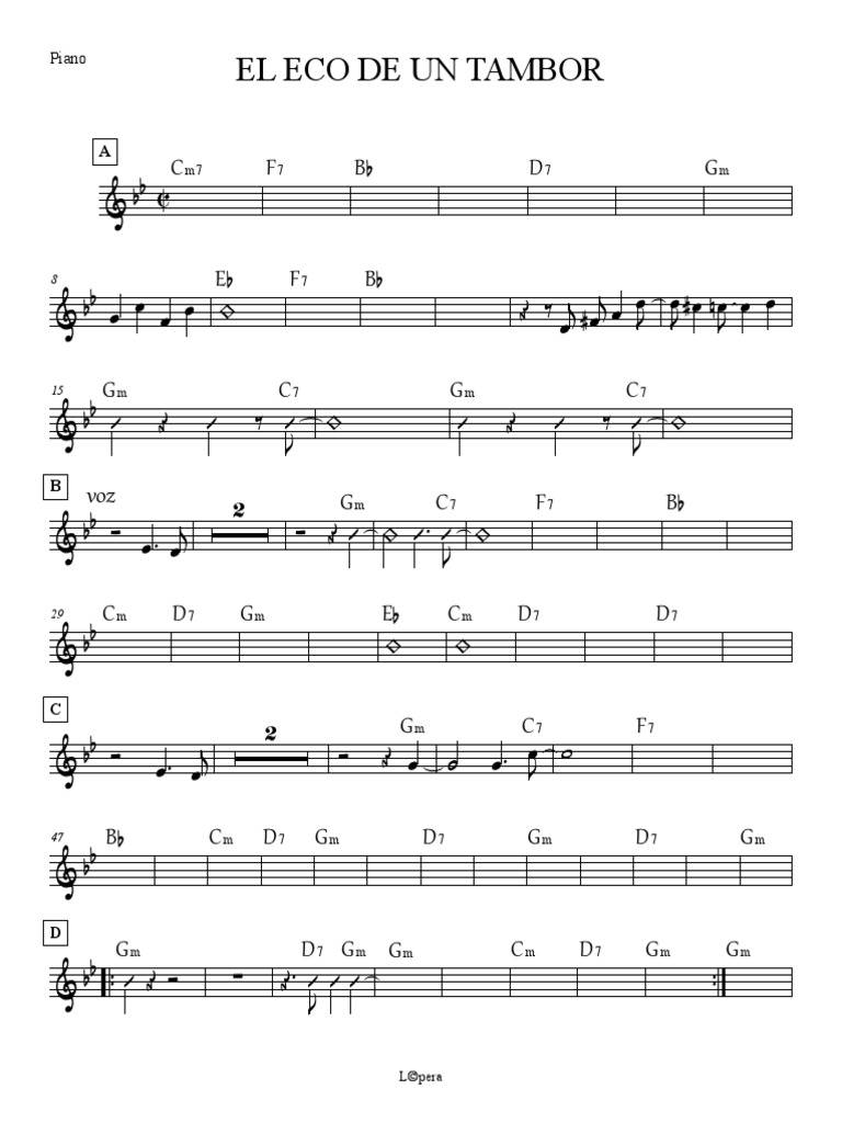 El Eco de Un Tambor - Piano | PDF