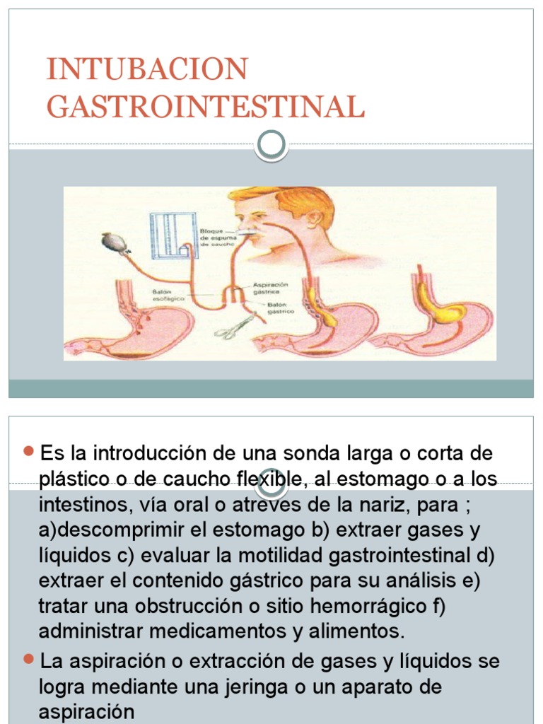 Intubacion Gastrointestinal | PDF | Medicina | Medicina CLINICA