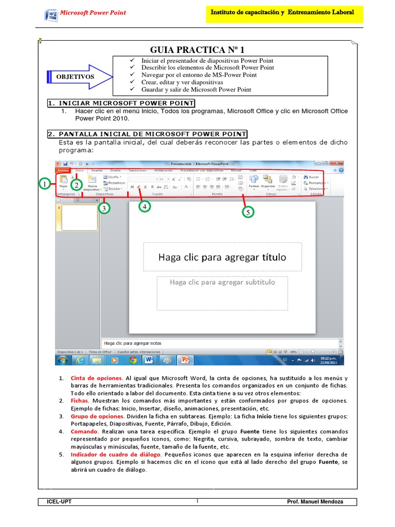Prac1 PPoint 2010 | PDF | Microsoft PowerPoint | Informática
