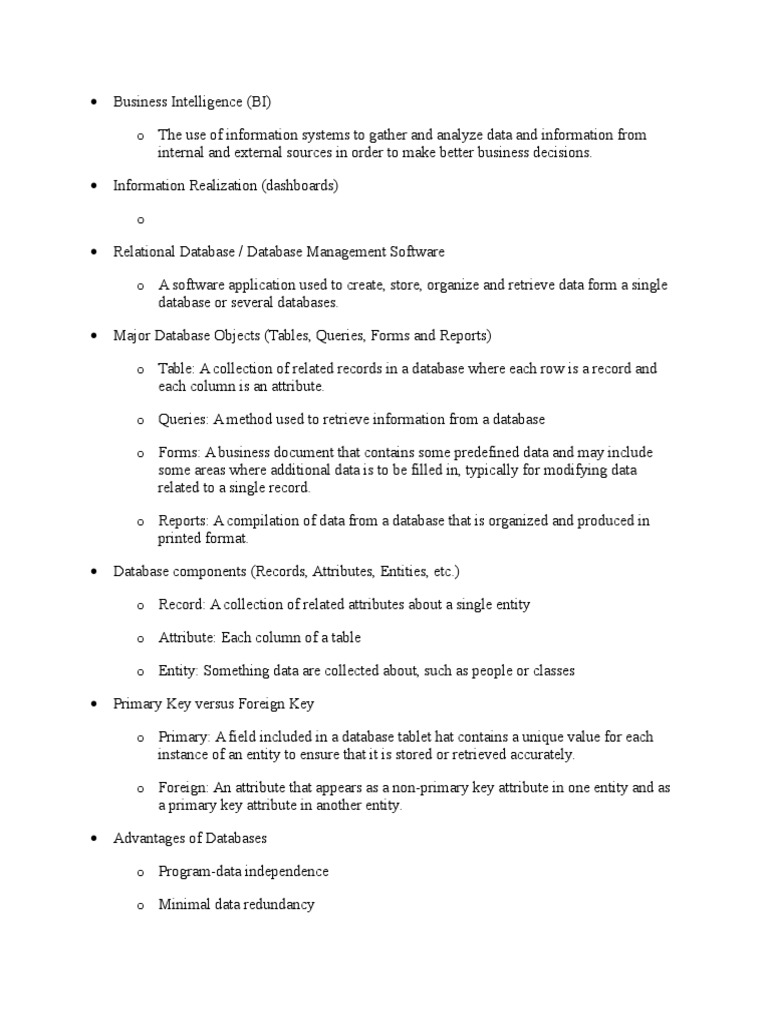 Mis 201 Final Exam Preparation | PDF | Supply Chain Management | Databases