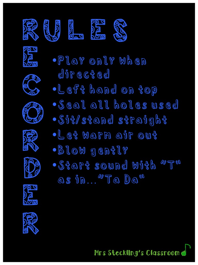 Recorder Rules | PDF | Art