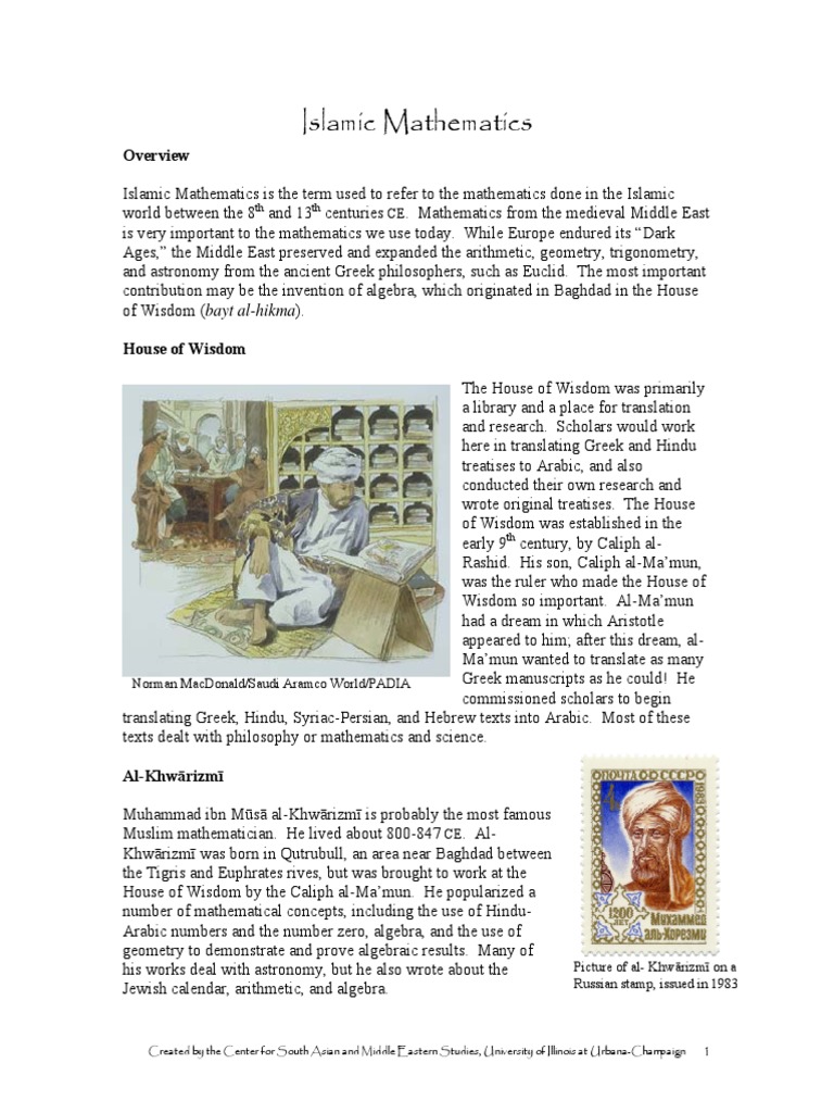 Islamic Mathematics | PDF | Perpendicular | Geometry