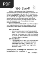 100th Day of School | PDF