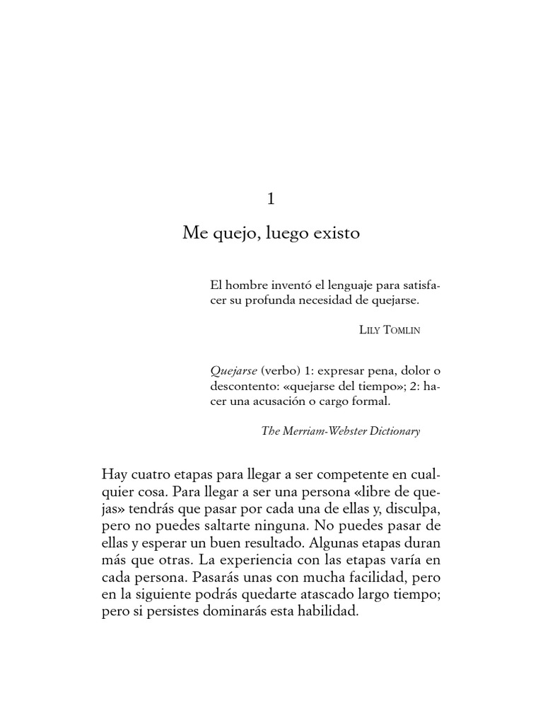 Un Mundo Sin Quejas | PDF