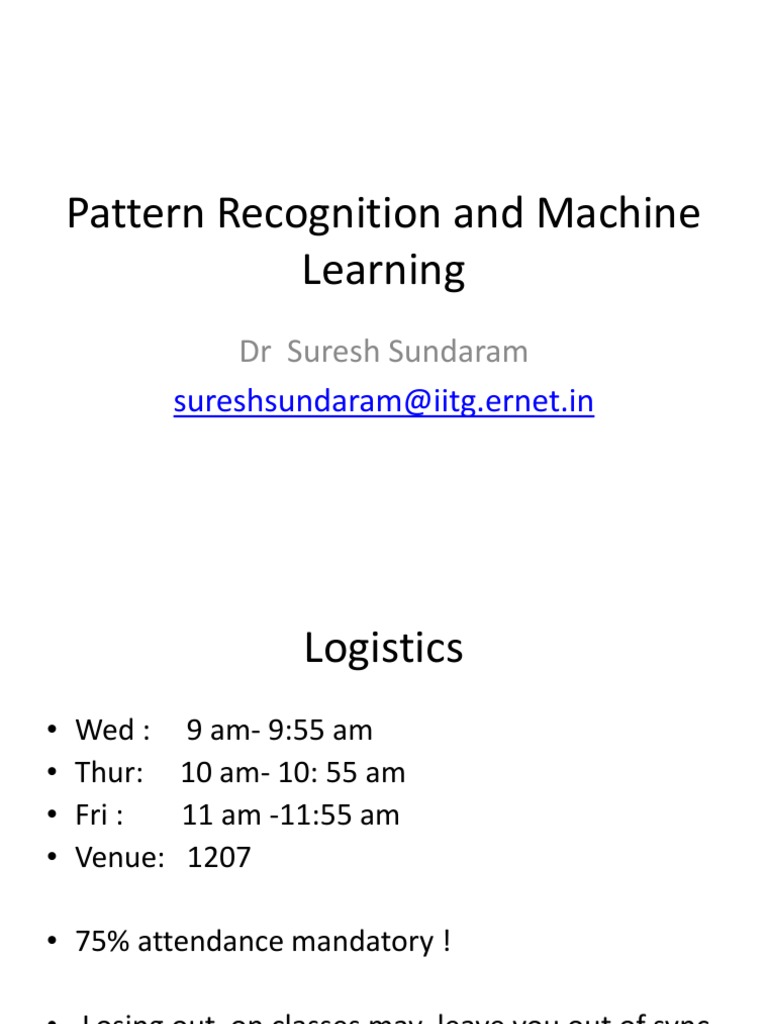001pattern Recognition and Machine Learning 1 | PDF | Pattern ...