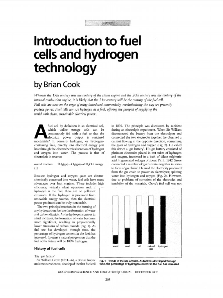 History of Fuel Cells and Their Impact | PDF