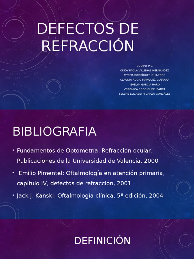 Defectos Visuales | PDF | Ojo humano | Visión