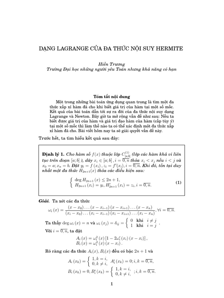 Hermite | PDF