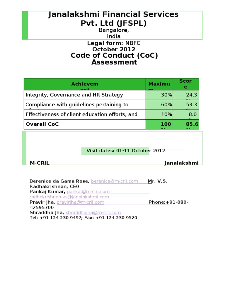 NBFC Code of Conduct Review | PDF | Credit Bureau | Loans
