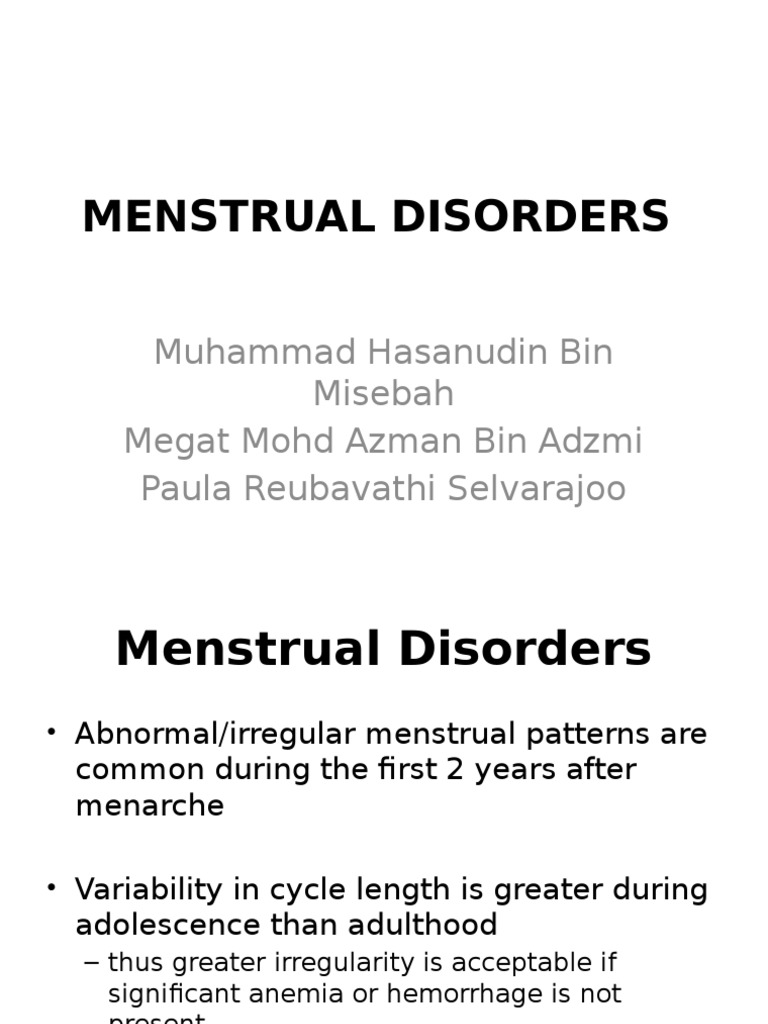 Menstrual Disorders | Menstruation | Menstrual Cycle